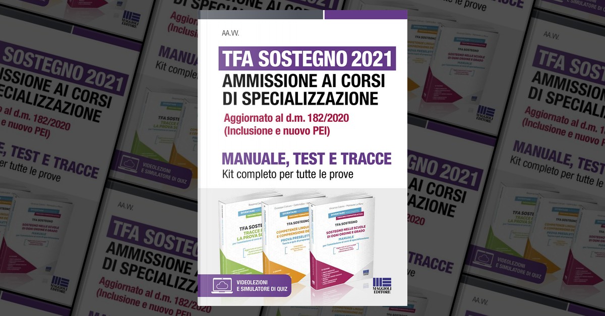 TFA Sostegno 2021. Ammissione ai corsi di specializzazione. Kit ...